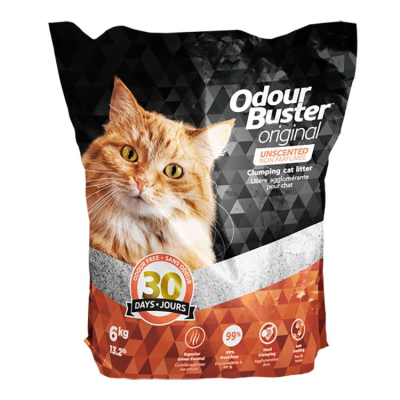 Odour Buster Original, 6kg - cementējošās smiltis ar urīna fermentus ...